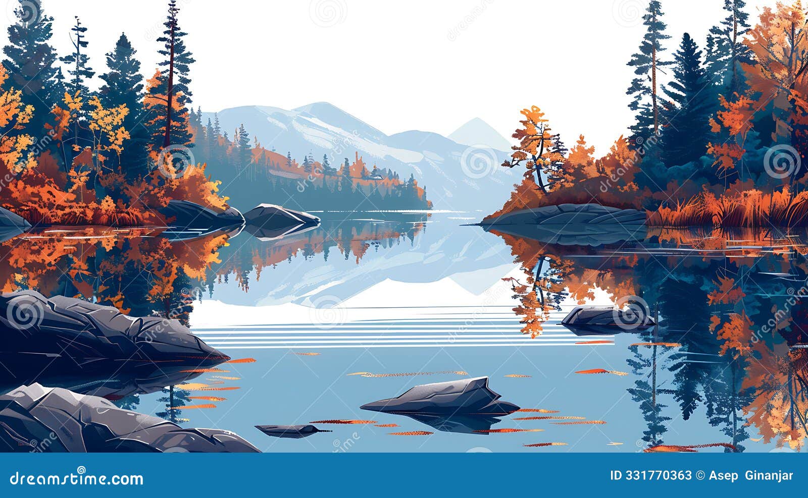 Calm River Nature Background Stock Photography | CartoonDealer.com ...