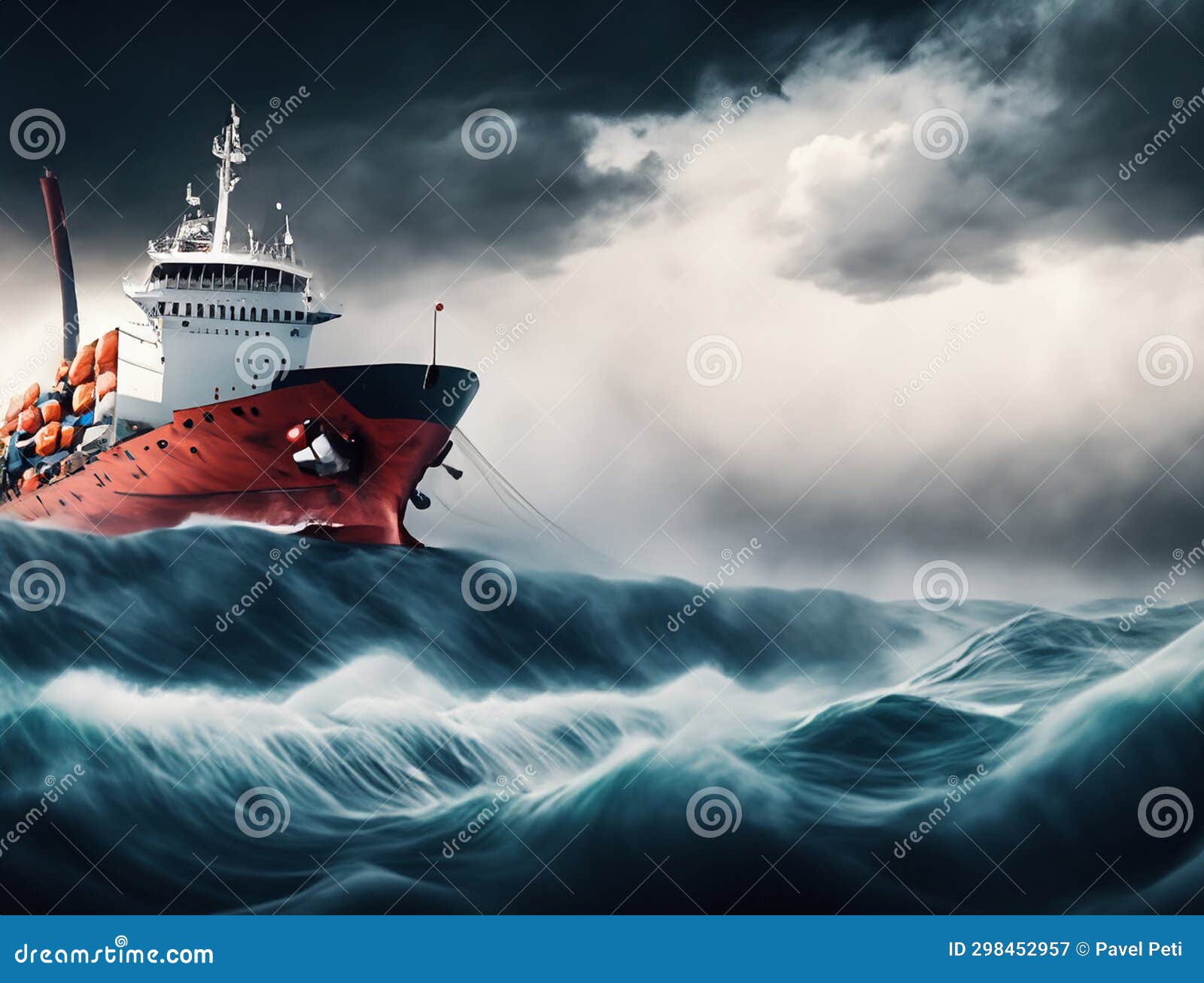 Calm and rough seas stock illustration. Illustration of seascape ...