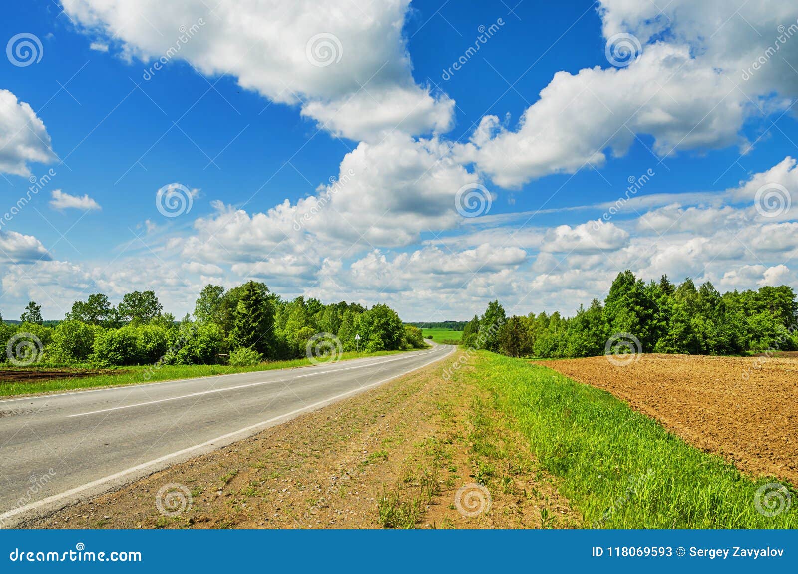 Calm Rural Spring Landscape Stock Image - Image of colorful ...