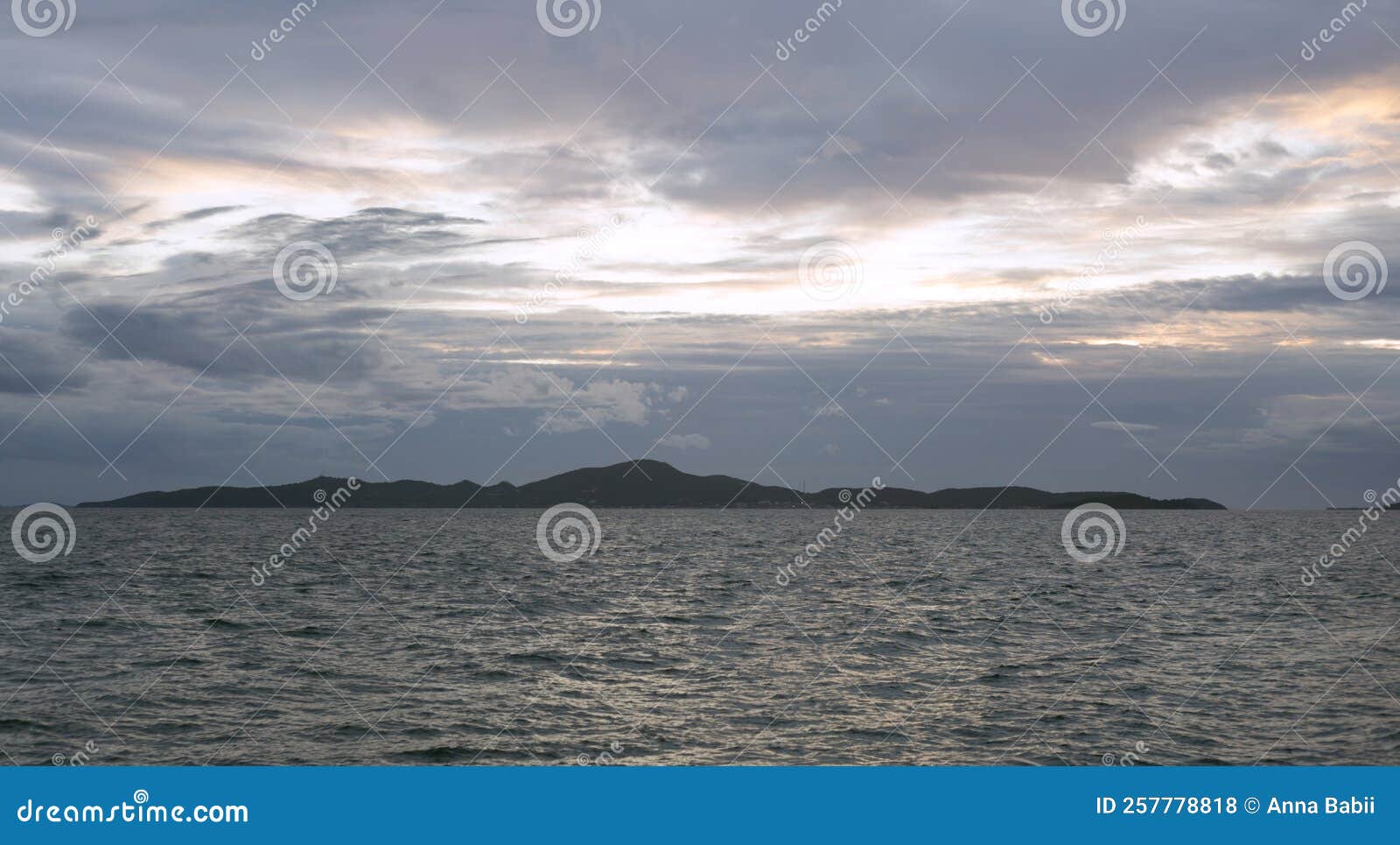 Calm Sea with Sunset Sky with Cloud. Stock Photo - Image of marine ...