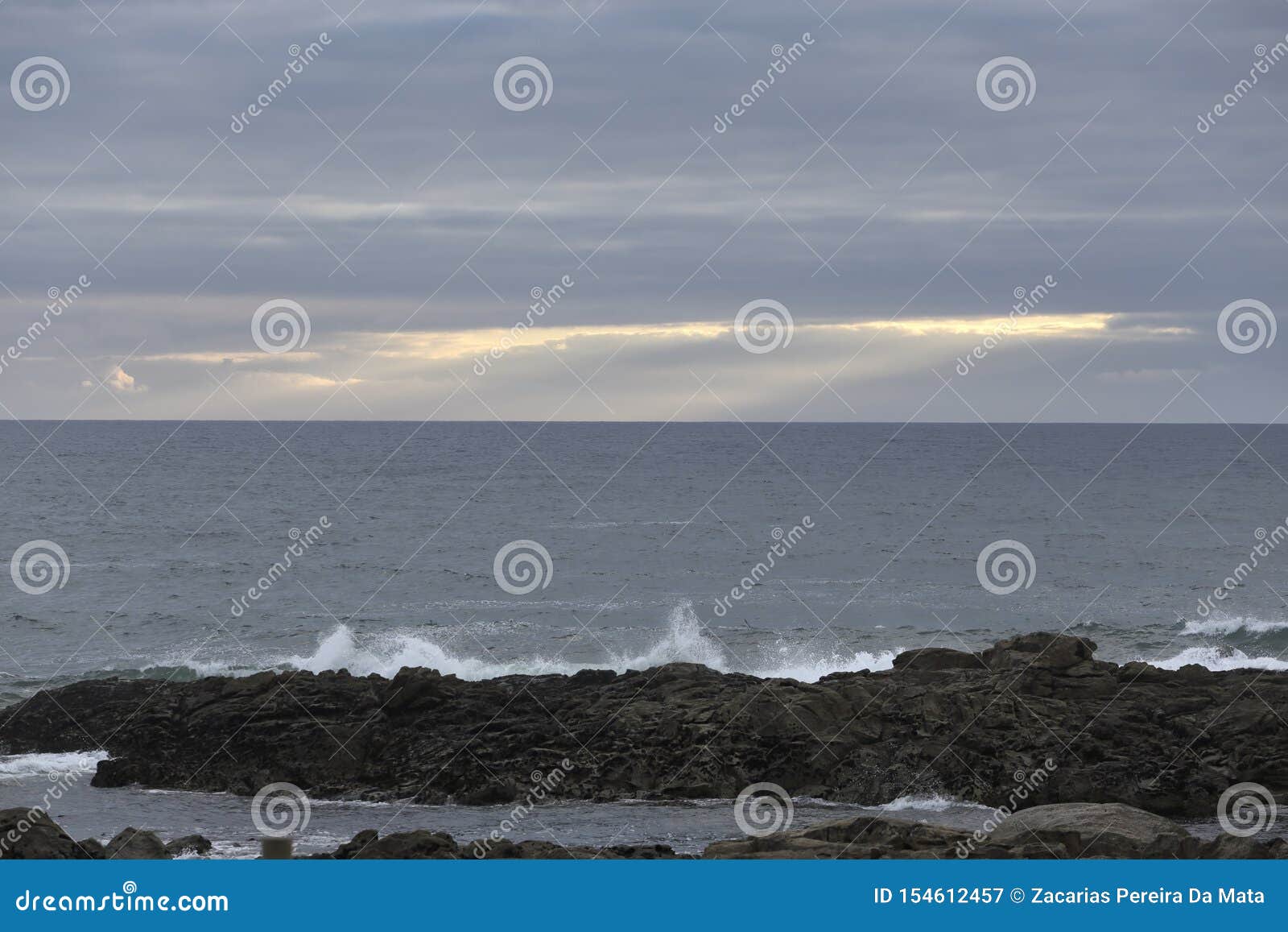 Calm Seascape in the Evening Stock Image - Image of bright, evening ...