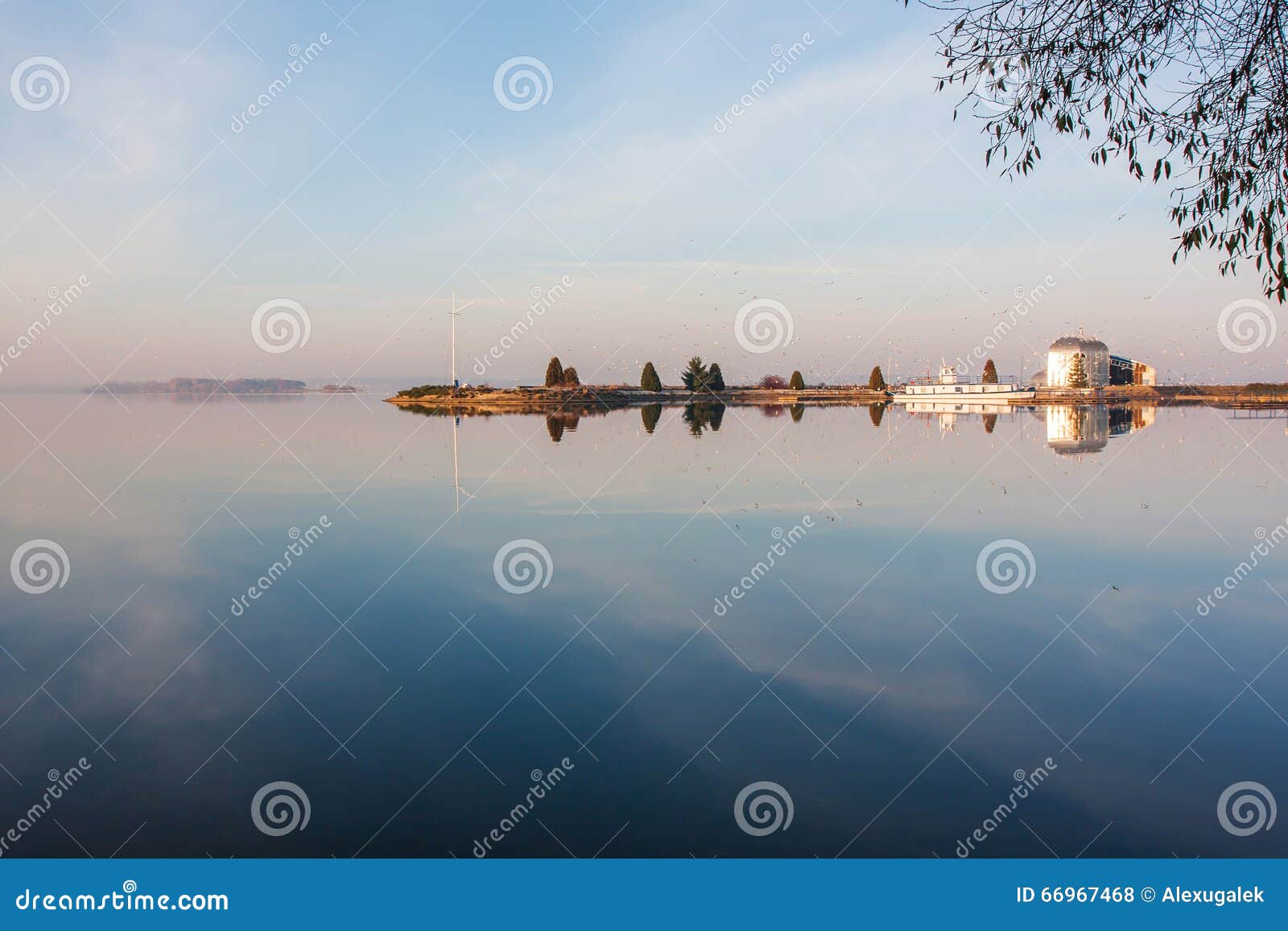 Calm spring morning stock photo. Image of spring, reflection - 66967468