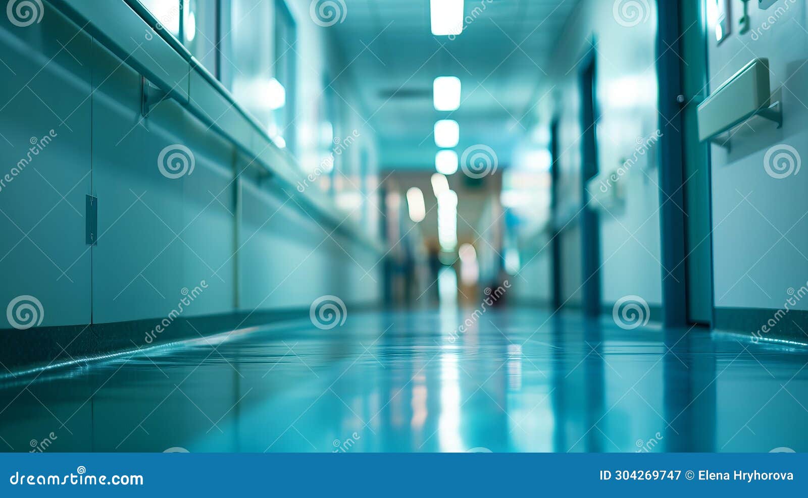 The Calm and Sterile Environment of a Hospital S Interior Corridor ...