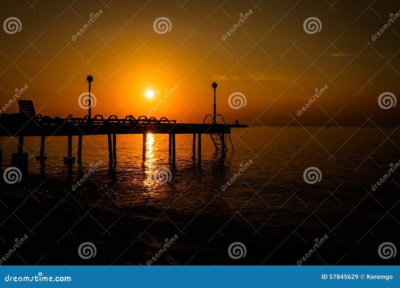 Calm Sunset Bay stock image. Image of light, clouds, outdoor - 57845629