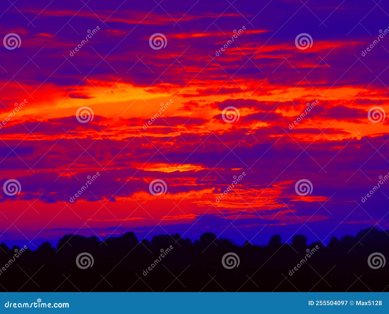 Calm sunset infrared stock image. Image of country, nightfall - 255504097