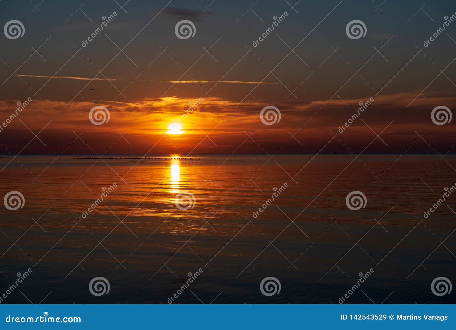 Calm Sunset with No Wind on the Lake Stock Image - Image of landscape ...