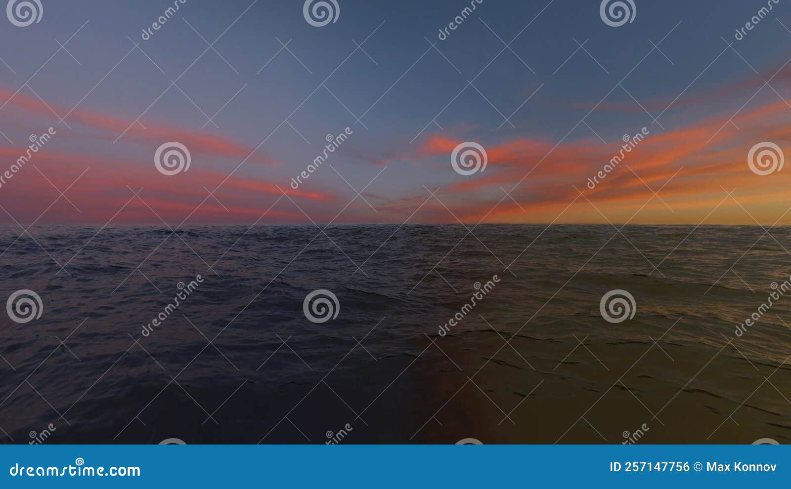 Calm Sunset Ocean Background Loop Stock Footage - Video of weather ...