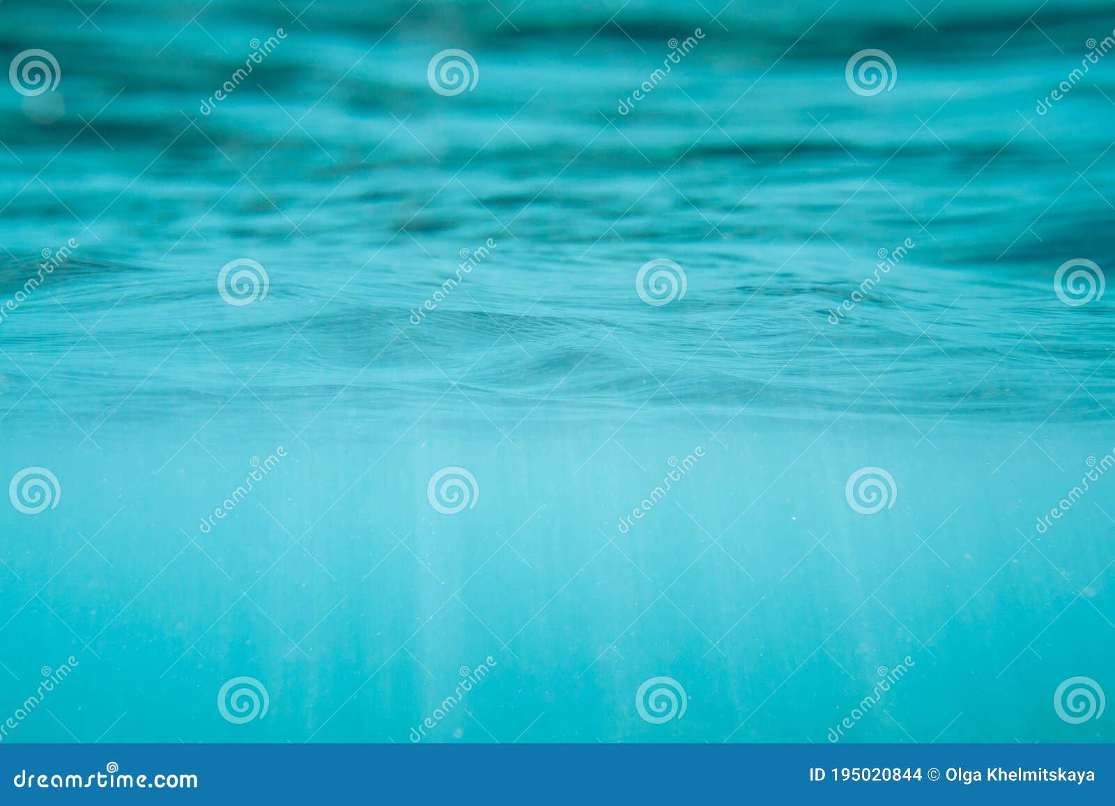 Calm Transparent Blue Background Under Clear Water in the Open Ocean ...