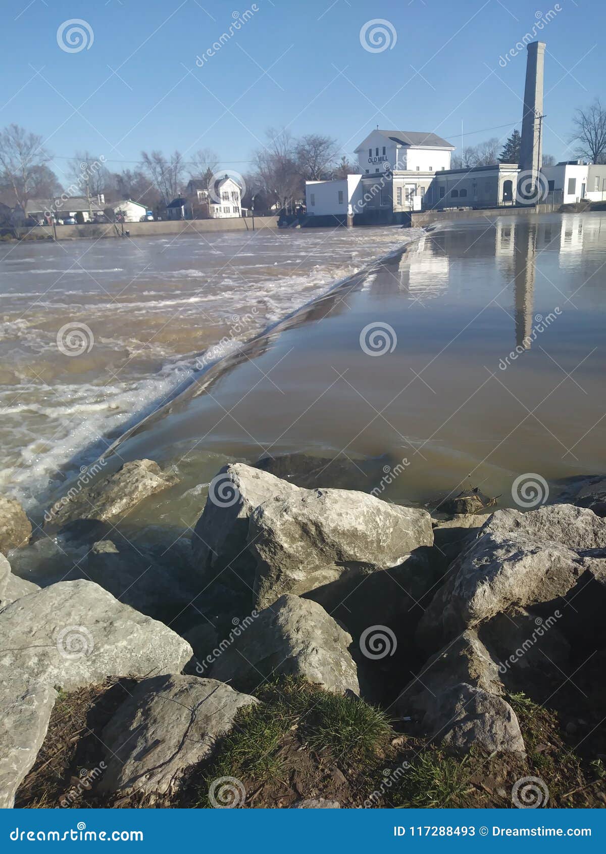 Flowing river stock image. Image of flowing, calm, river - 117288493