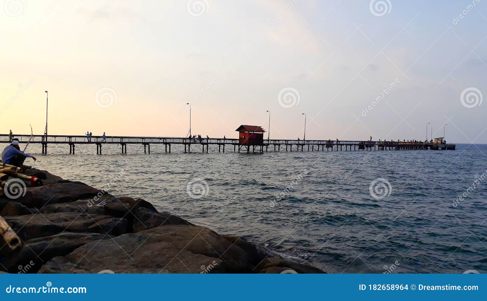 Calm water in the seashore stock photo. Image of calm - 182658964