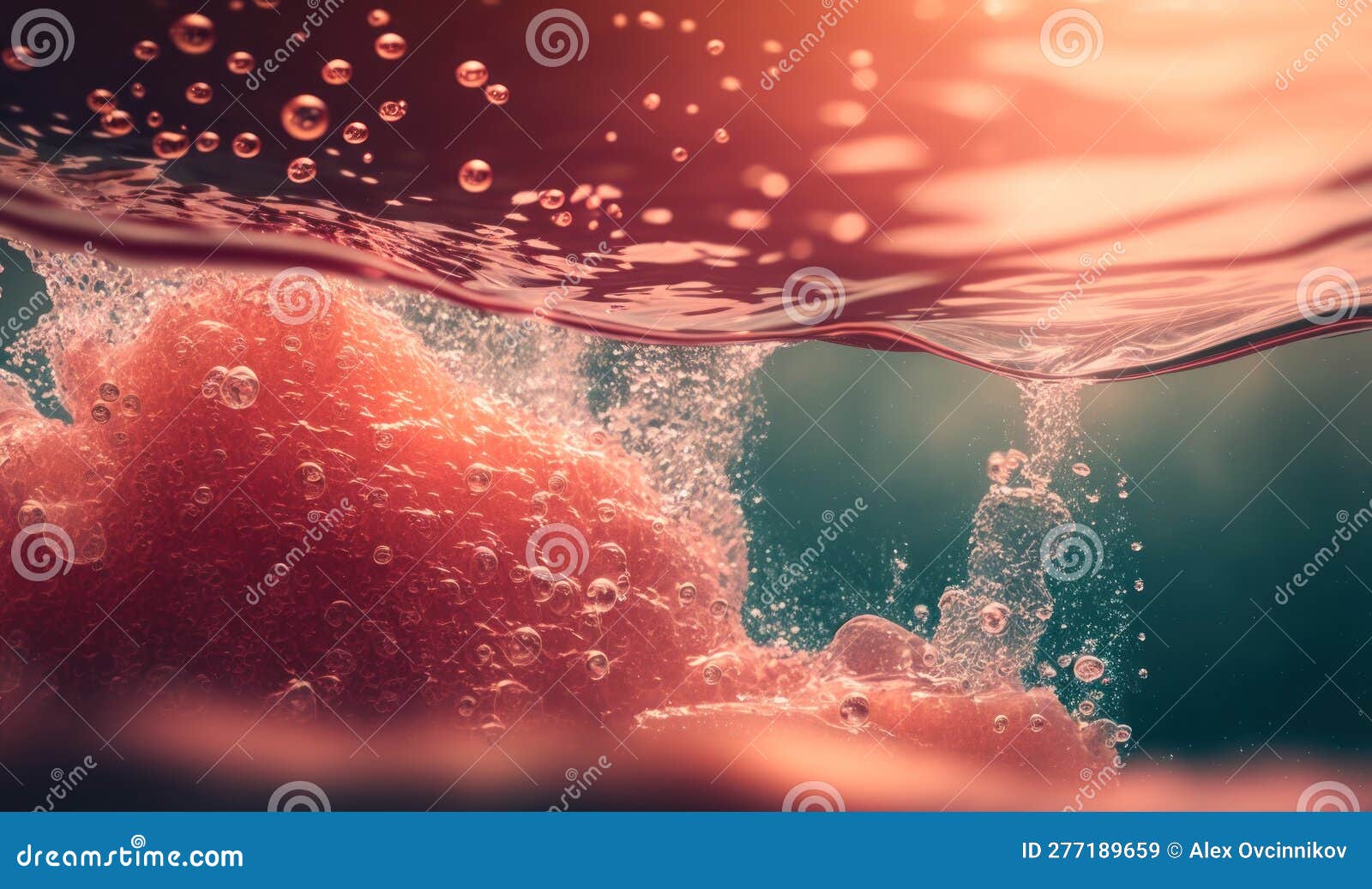 Calm Water Surface Texture with Splashes and Bubbles for Web and Print ...