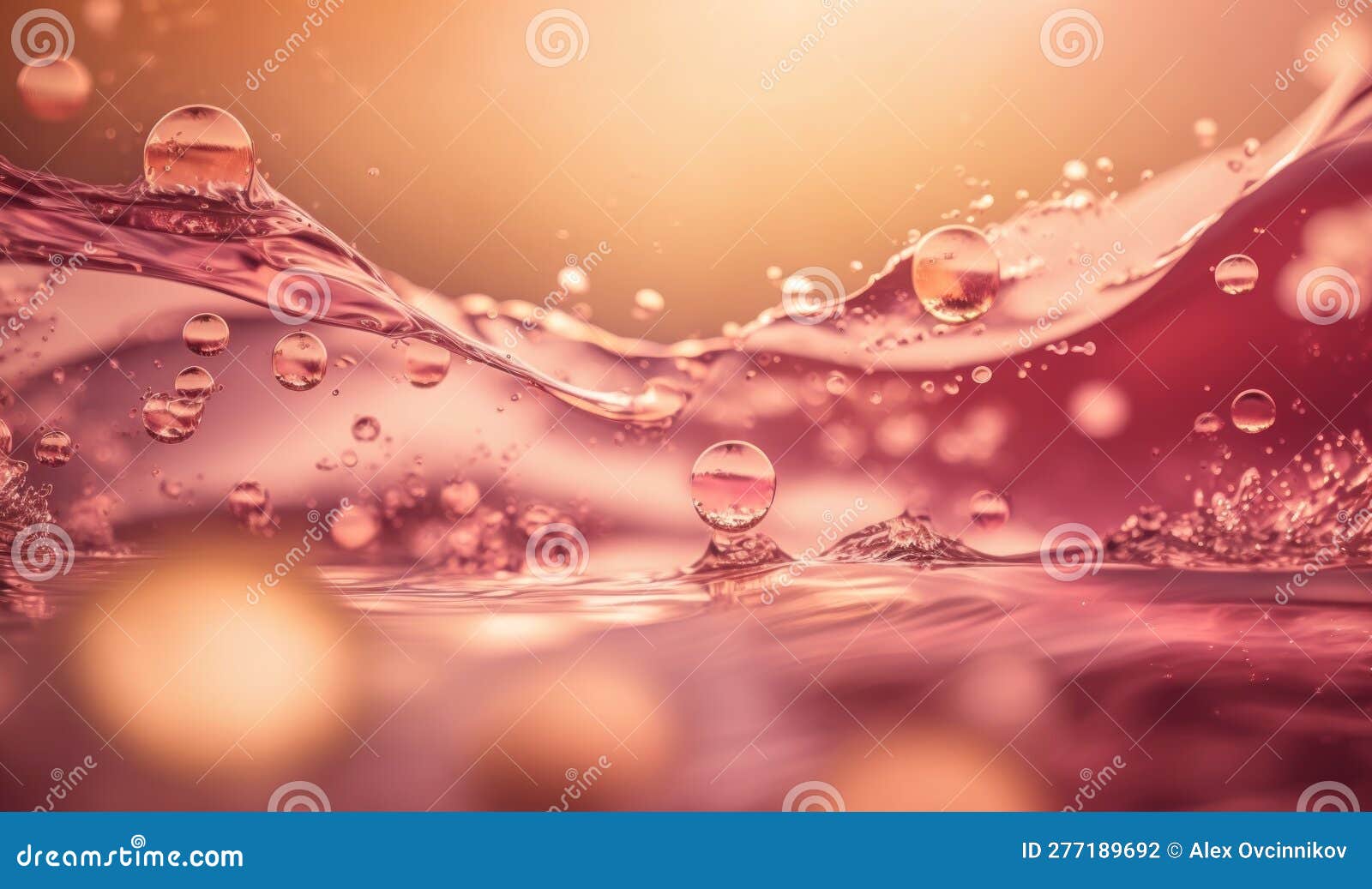 Calm Water Surface Texture with Splashes and Bubbles for Web and Print ...