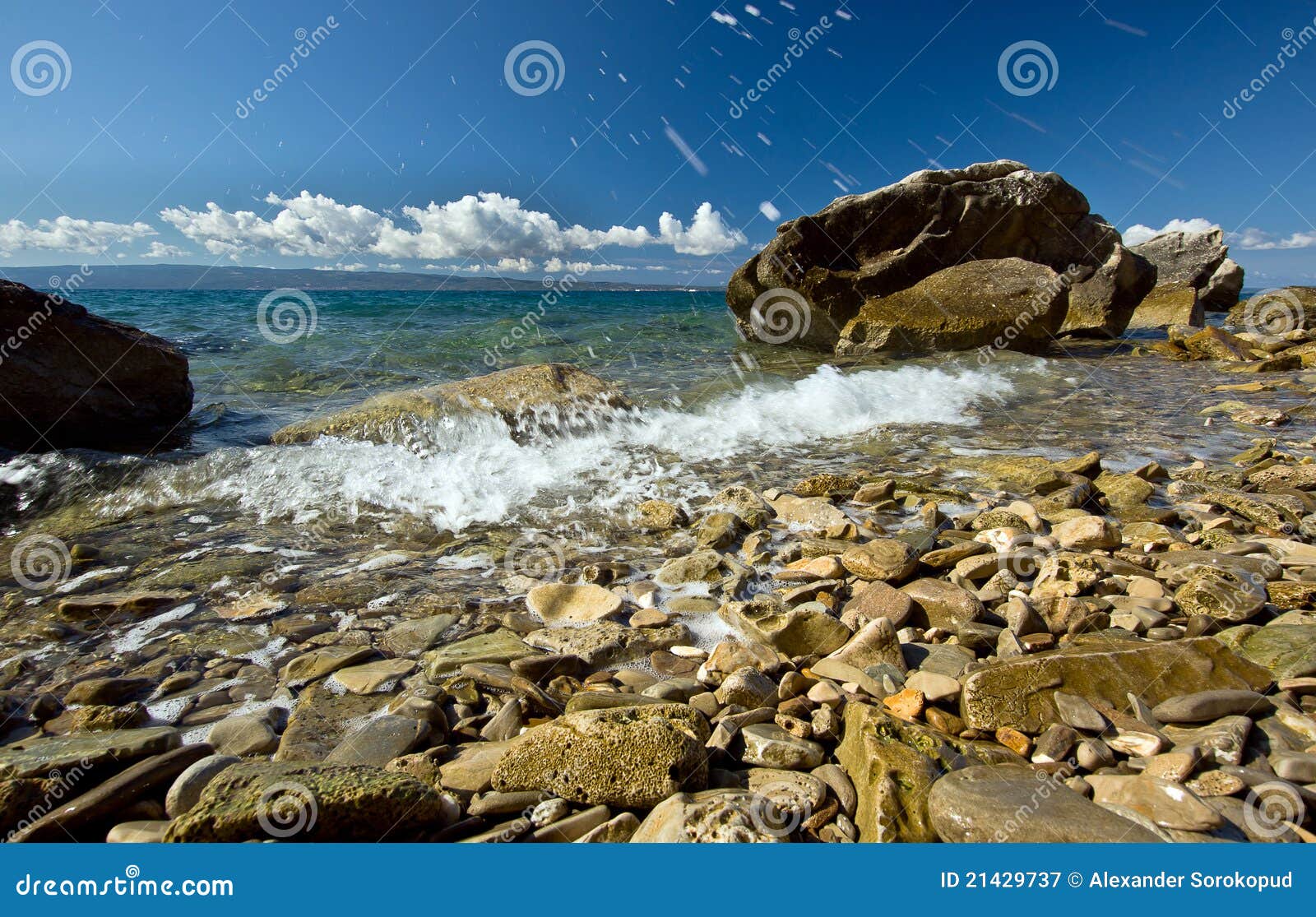 Calm weather on sea coast stock image. Image of adriatic - 21429737