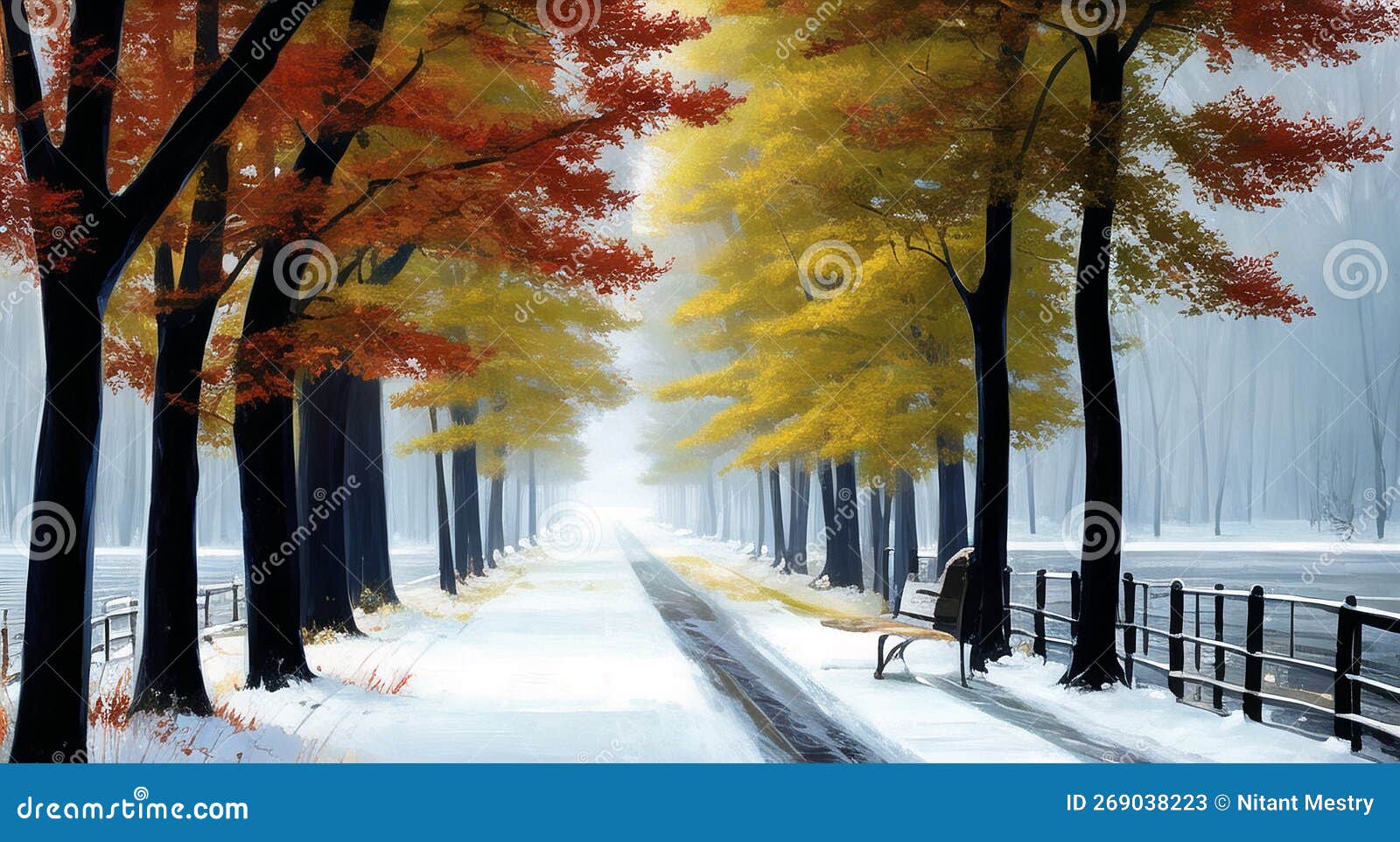 Calm Winter Vacation in Nature. Landscape Ai Generated Stock ...