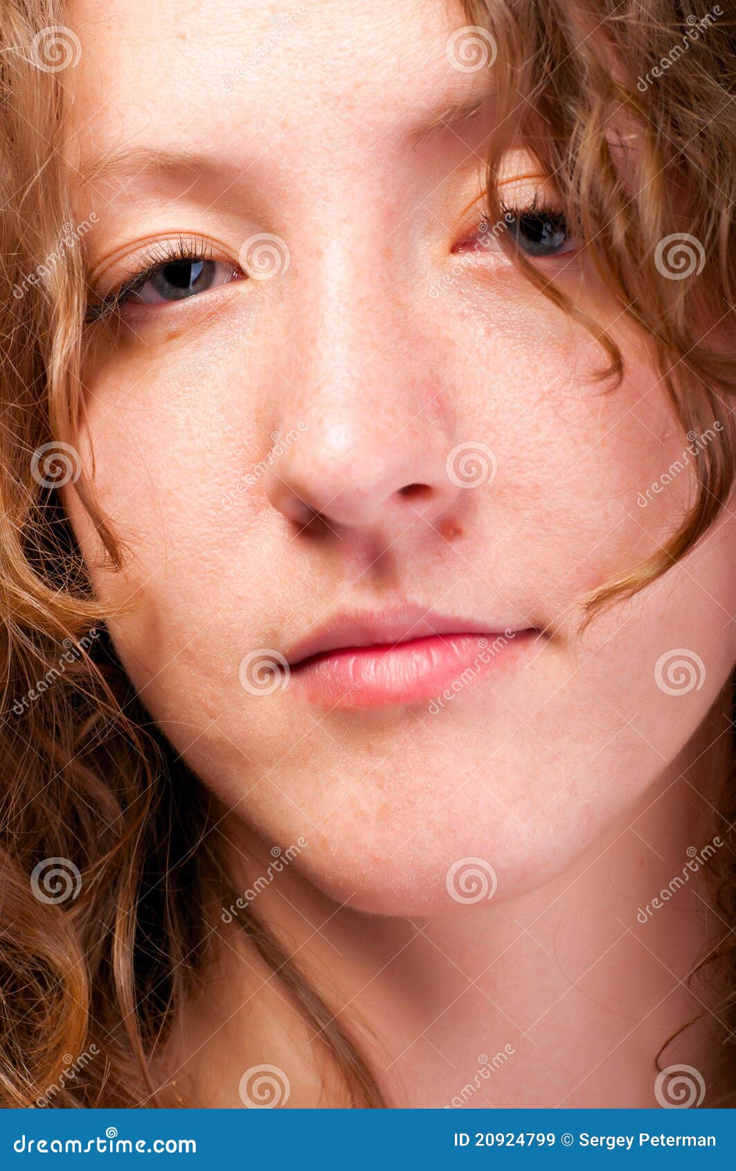 Calm woman stock image. Image of curly, looking, space - 20924799
