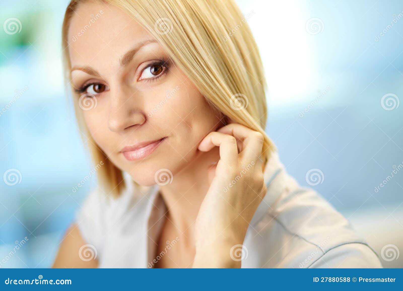 Calm woman stock photo. Image of lovely, healthy, feminine - 27880588