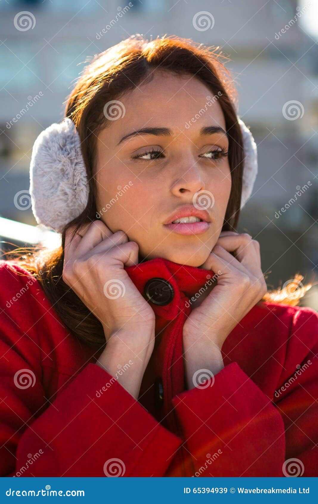 Calm women in the cold stock image. Image of female, serious - 65394939