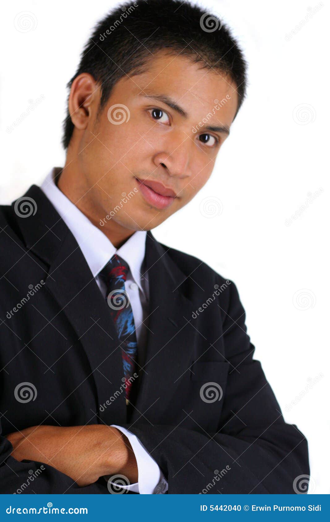 Calm Young Executive in Pose Stock Photo - Image of enthusiasm ...