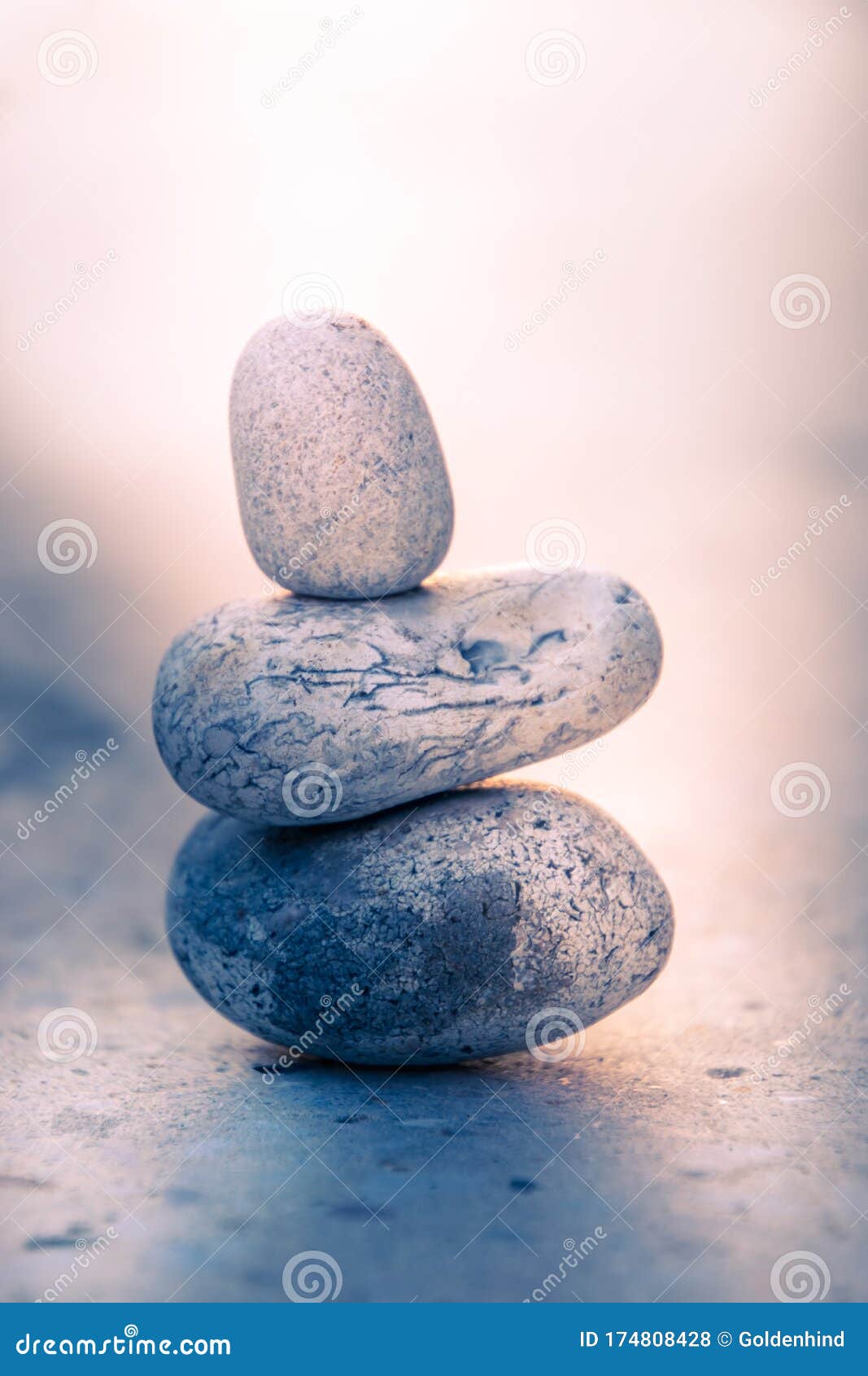 Calm Zen Stone Meditate Background with Rock Pyramid Stock Photo ...