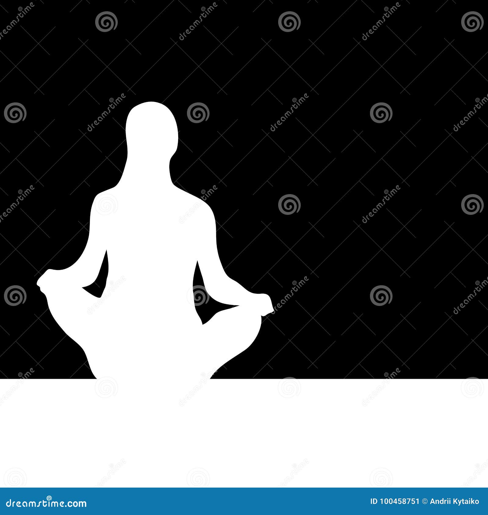 Calme Et Pacification Silhouette De Fille Assise Illustration de ...