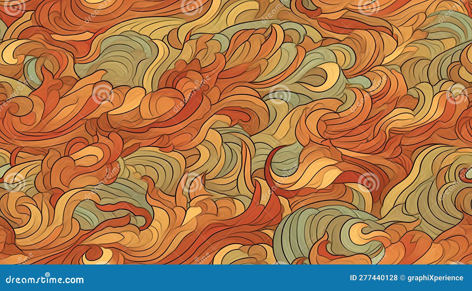 Calming Color Fabric Pattern Design Stock Illustration - Illustration ...