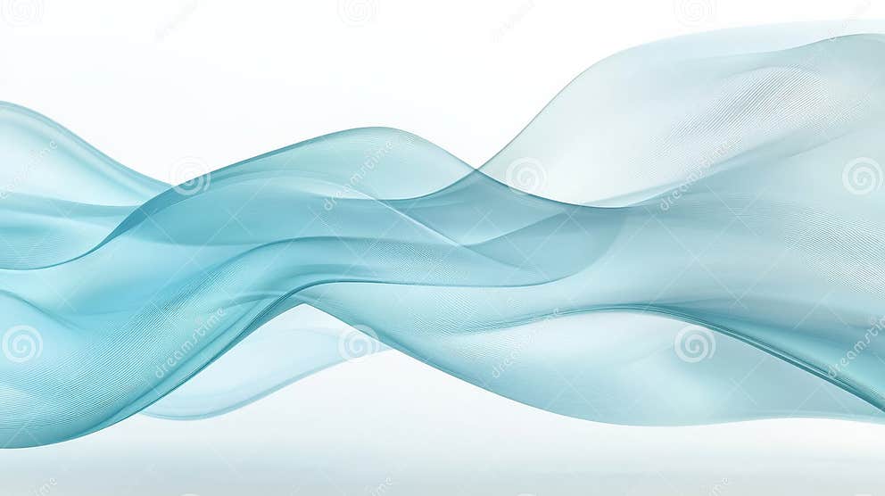 A Calming 3D Wave Pattern in Soft Blue Gradients, Flowing Gently Across ...