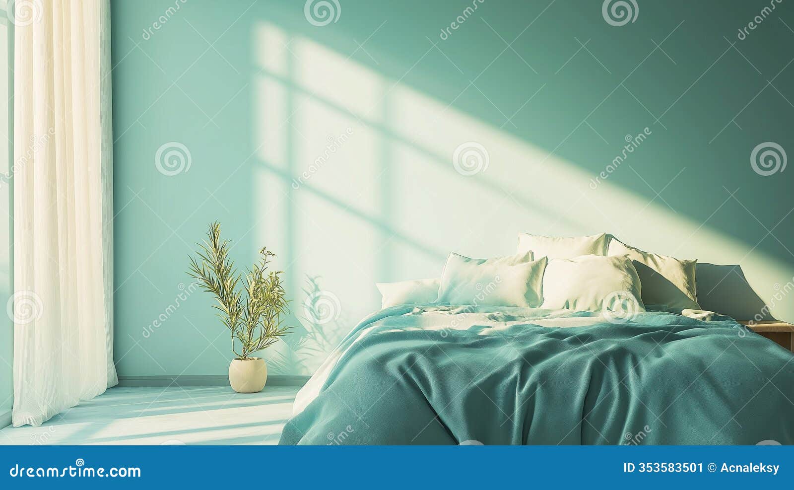 Calming Gradients of Sky Blue and Mint Green Stock Image - Image of ...