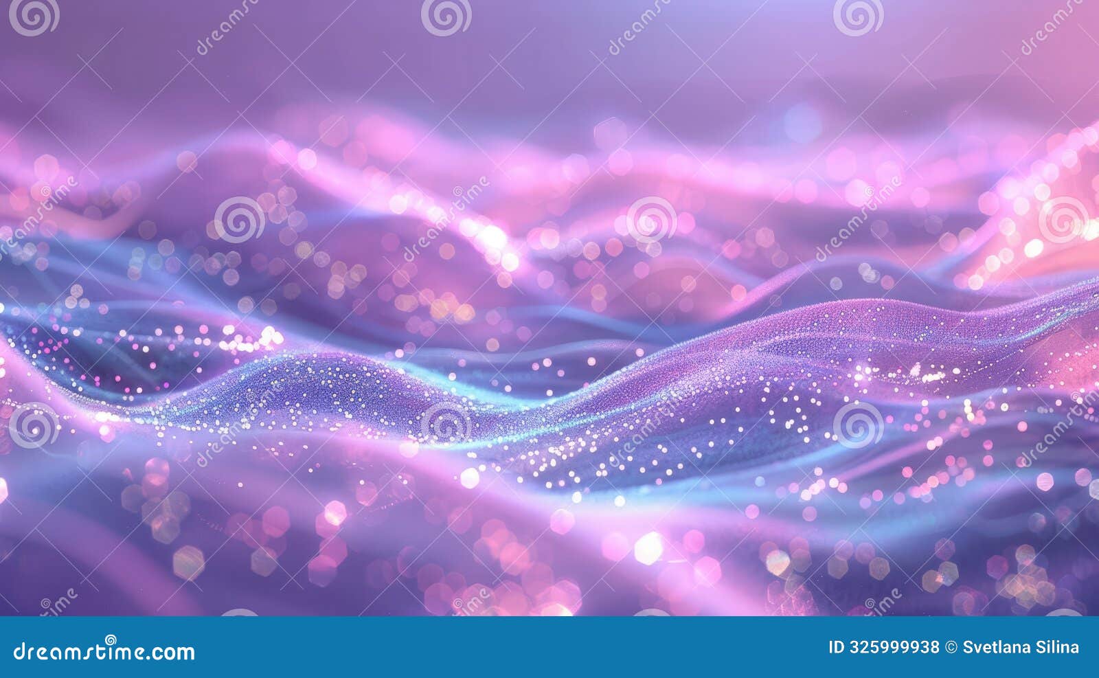 Calming Hologram with Dynamic Particle Wave, Soft Effect, and Flowing ...