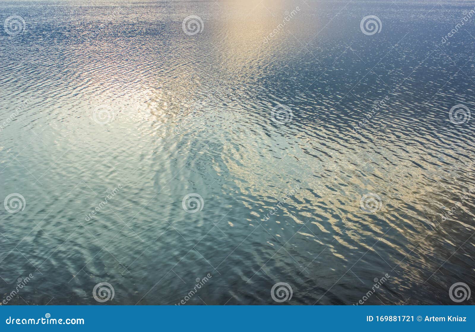 Calming Ripple Slightly Wavy Water Perspective Surface Panorama Nature ...
