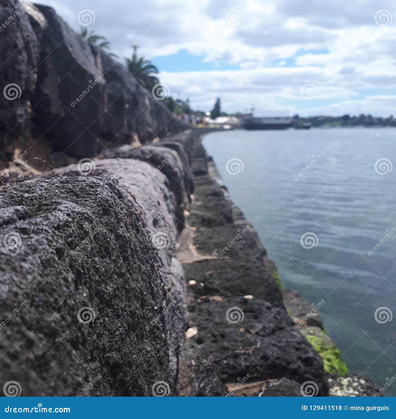 Calming stock photo. Image of waterfront, rocks, calming - 129411518