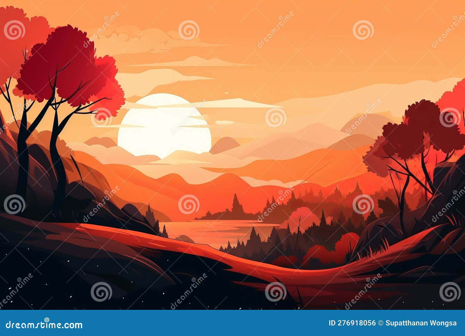 Calming and Soothing Landscape Unique and Creative from Generative Ai ...