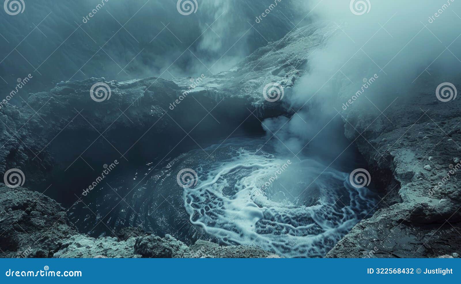 The Calming Sound of Boiling Water Streaming from a Fumarole Stock ...
