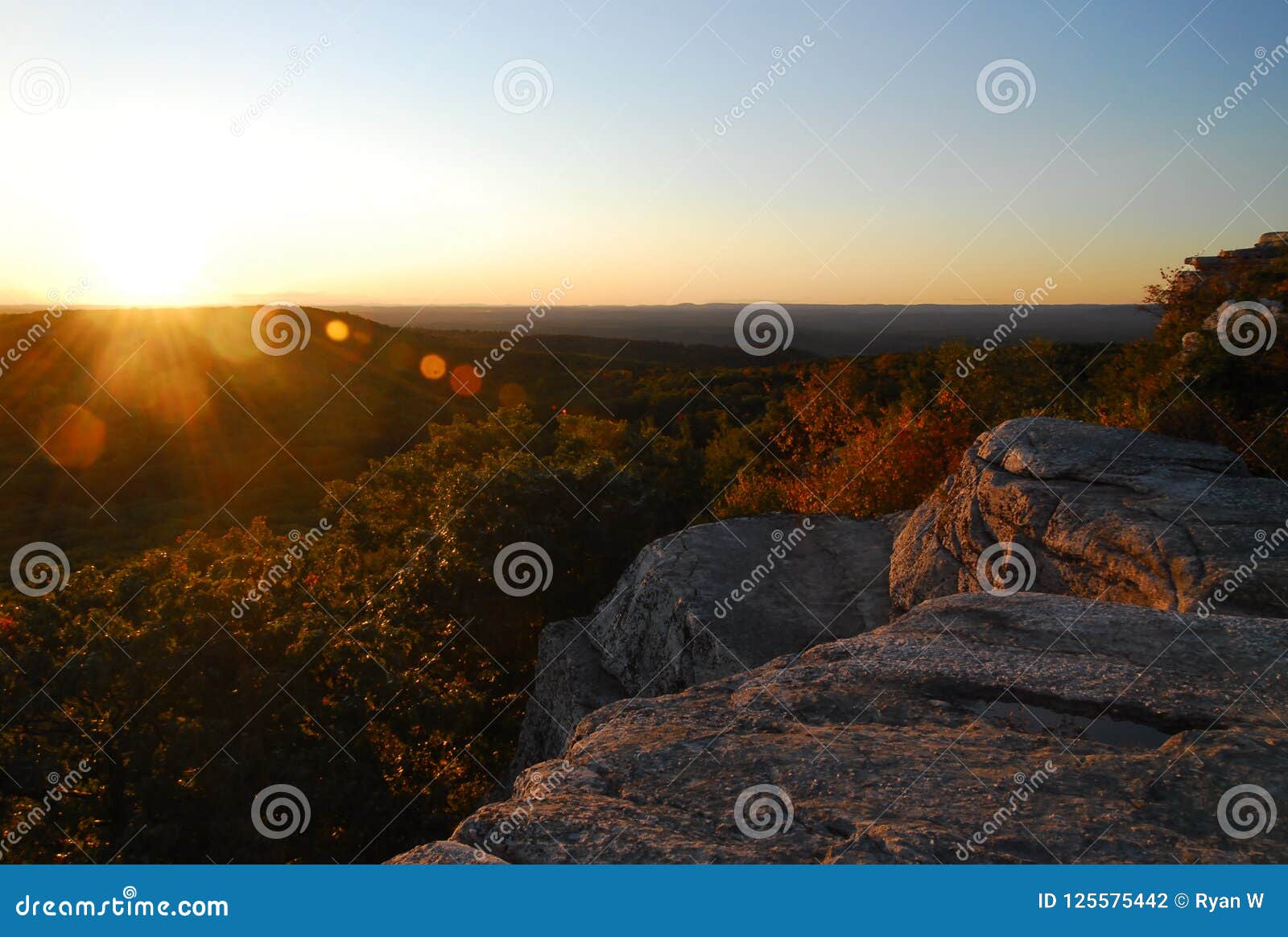 Sunset Upstate New York during the Autumn Stock Photo - Image of ...
