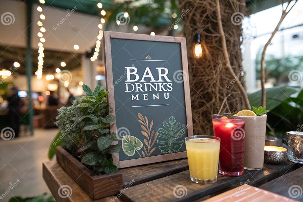 Calming Tea and Organic Drinks Menu for Relaxation Stock Illustration ...