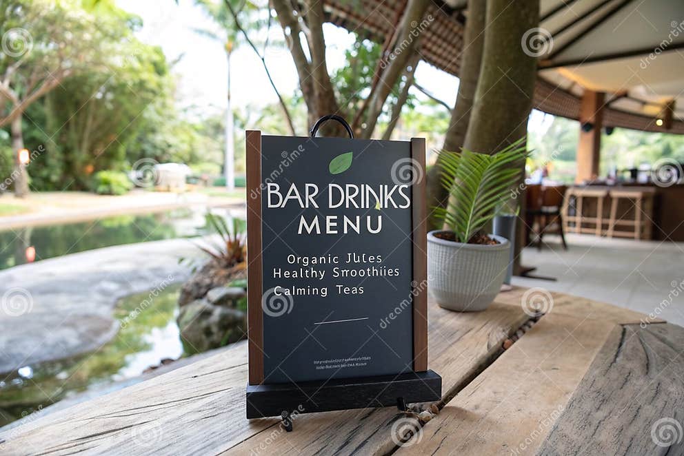 Calming Tea and Organic Drinks Menu for Relaxation Stock Illustration ...