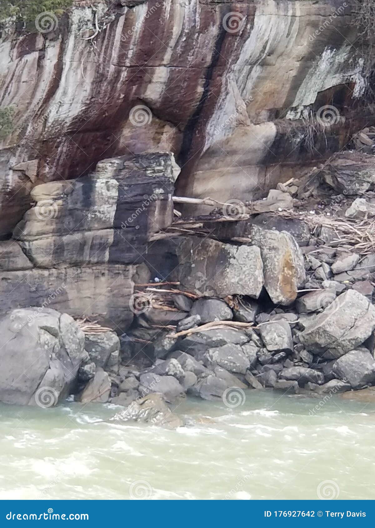 Calming Waterfall Natural Stone View Stock Photo - Image of waterfall ...