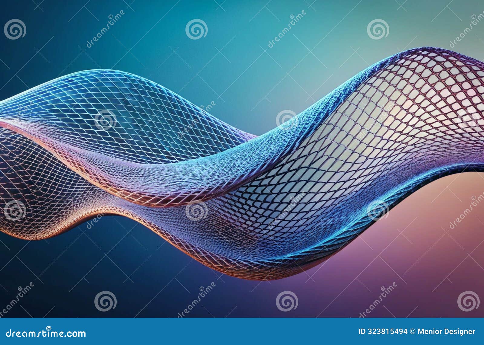 Calming Wave Mesh Patterns, Gradient Backgrounds, Generative Ai Stock ...
