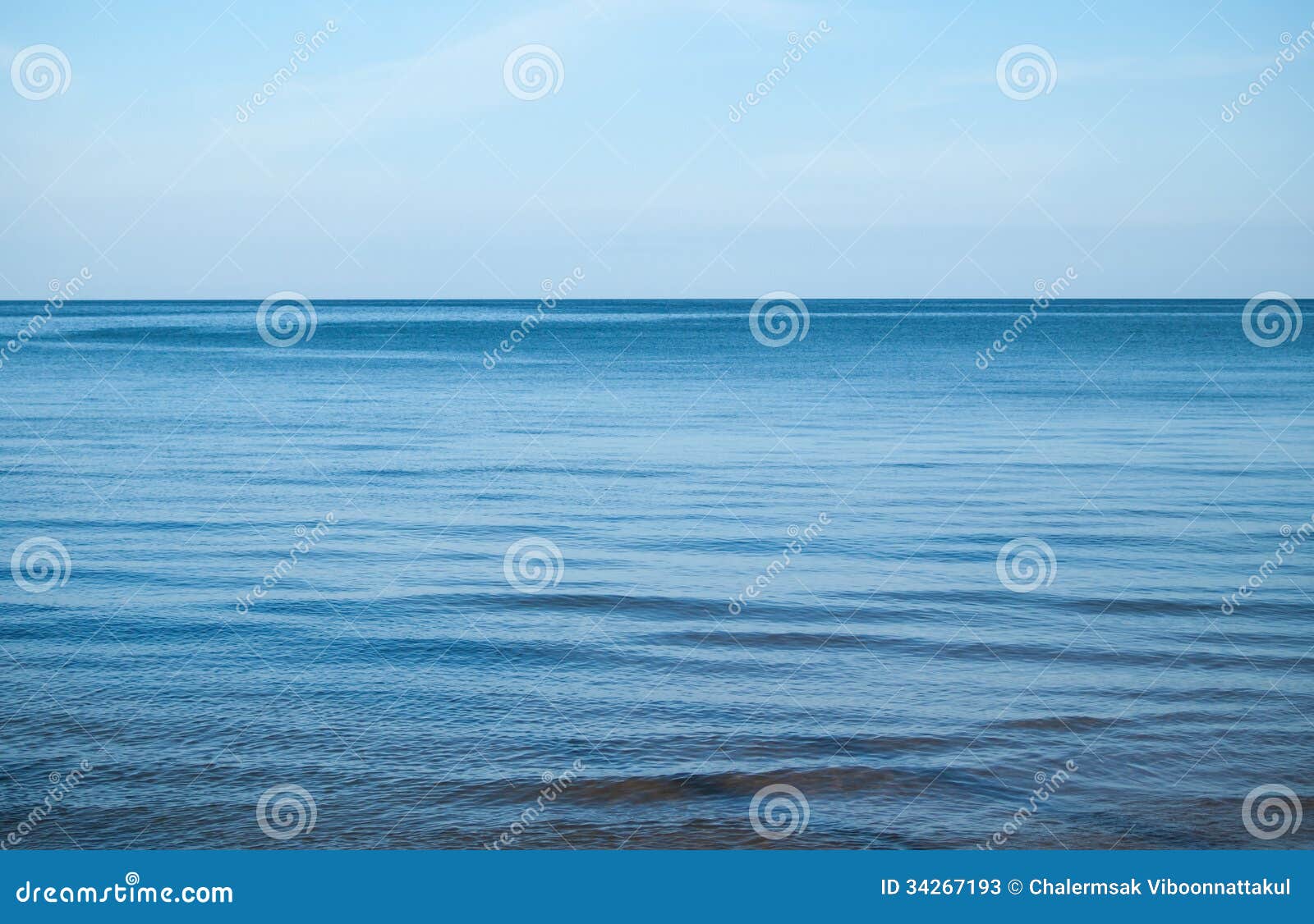 Calmly blue sea stock image. Image of horizon, nature - 34267193