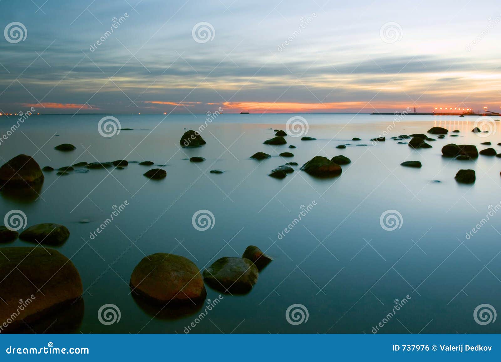Calmness stock photo. Image of dock, blue, orange, beach - 737976