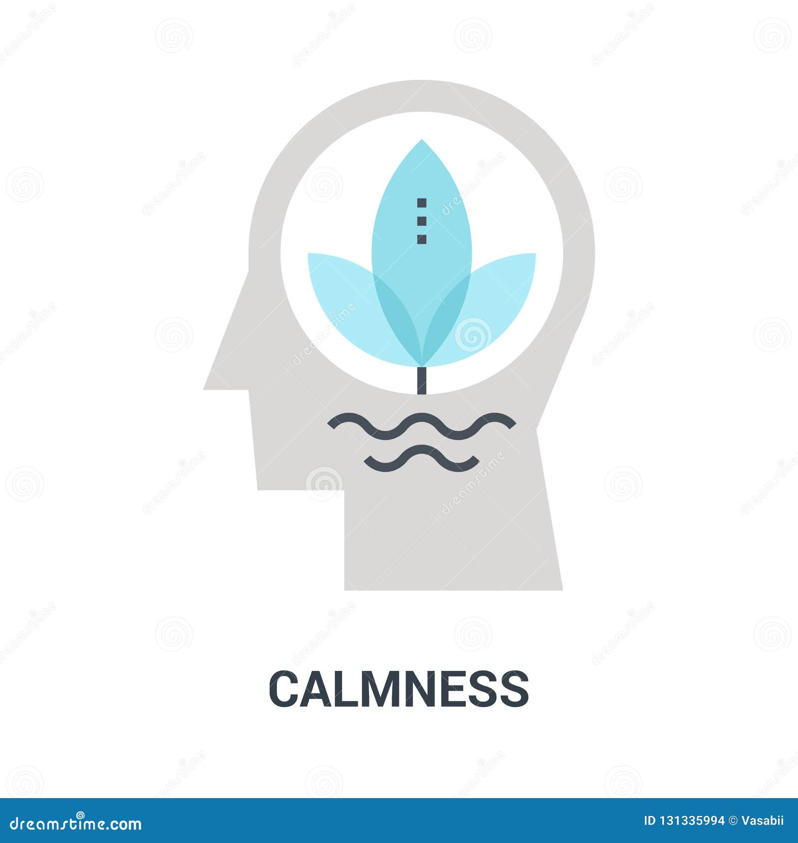 Calmness icon concept stock vector. Illustration of dreaming - 131335994