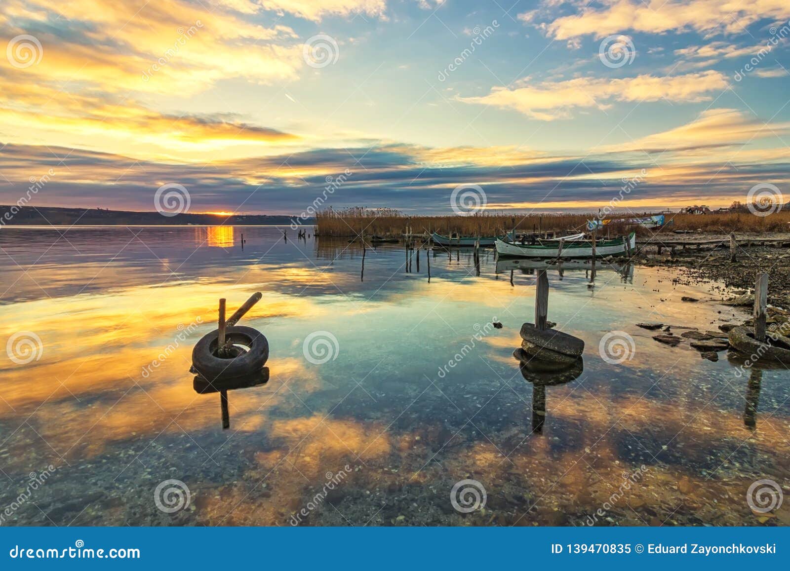 Calmness and Mood Over the Lake Stock Image - Image of bright, blue ...