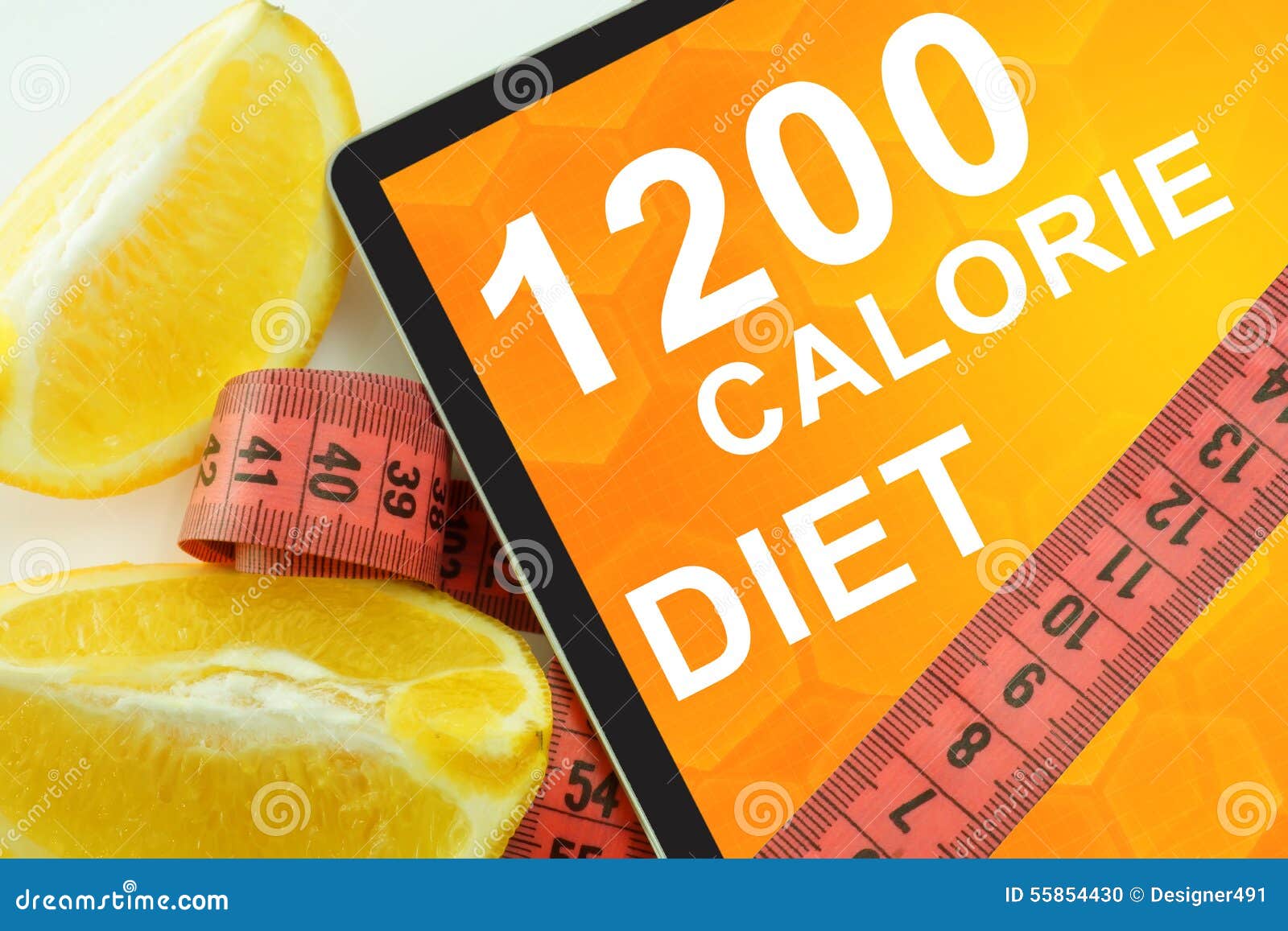 1200 Calorie Diet on Tablet. Stock Photo - Image of tablet, nutrition ...