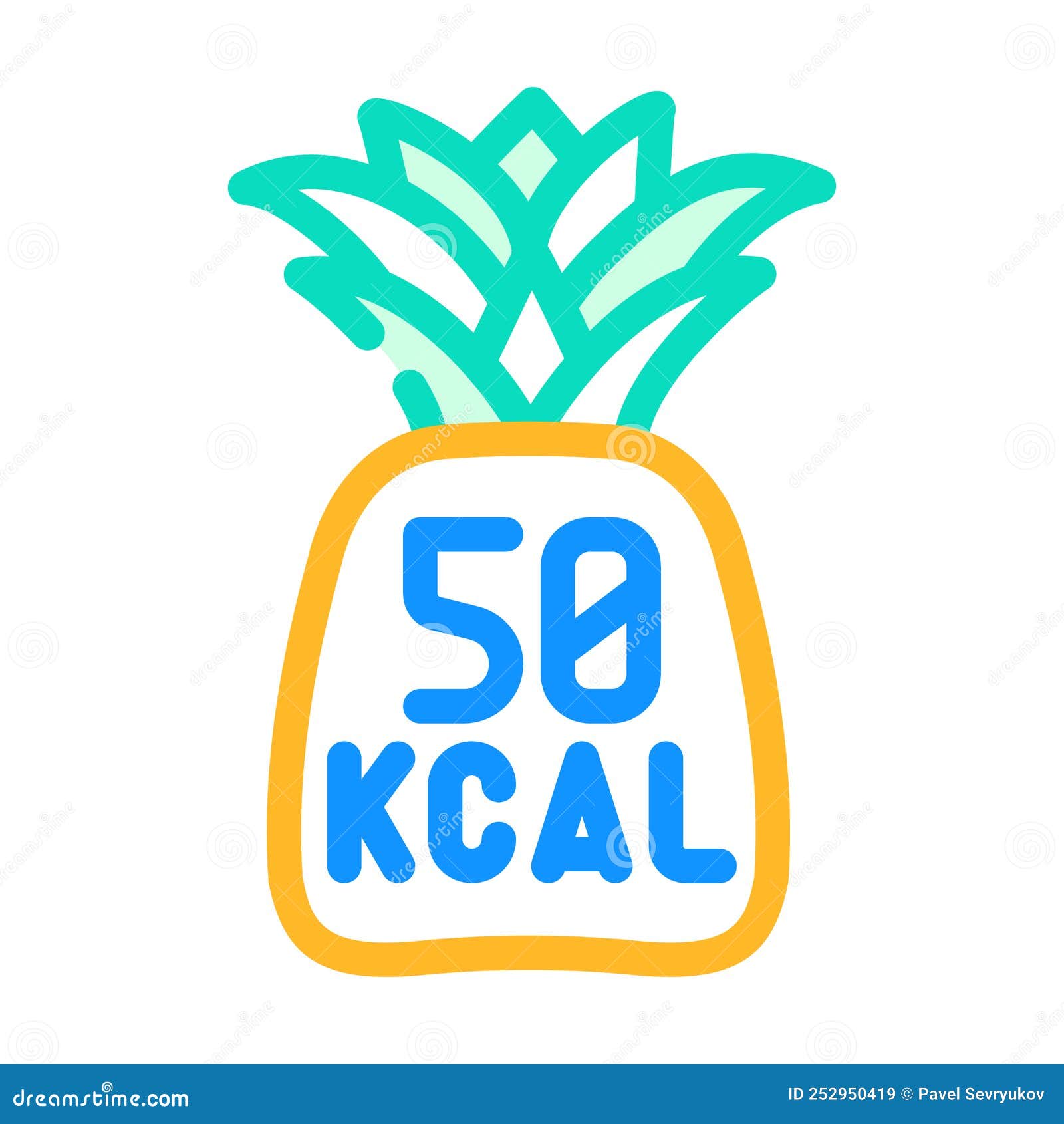 Calories Pineapple Color Icon Vector Illustration Stock Illustration ... Calories Pineapple Color Icon Vector Illustration Stock Illustration ...