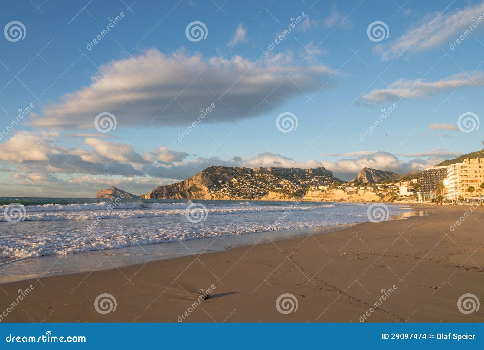 Calpe beach stock photo. Image of water, sunny, sunshine - 29097474