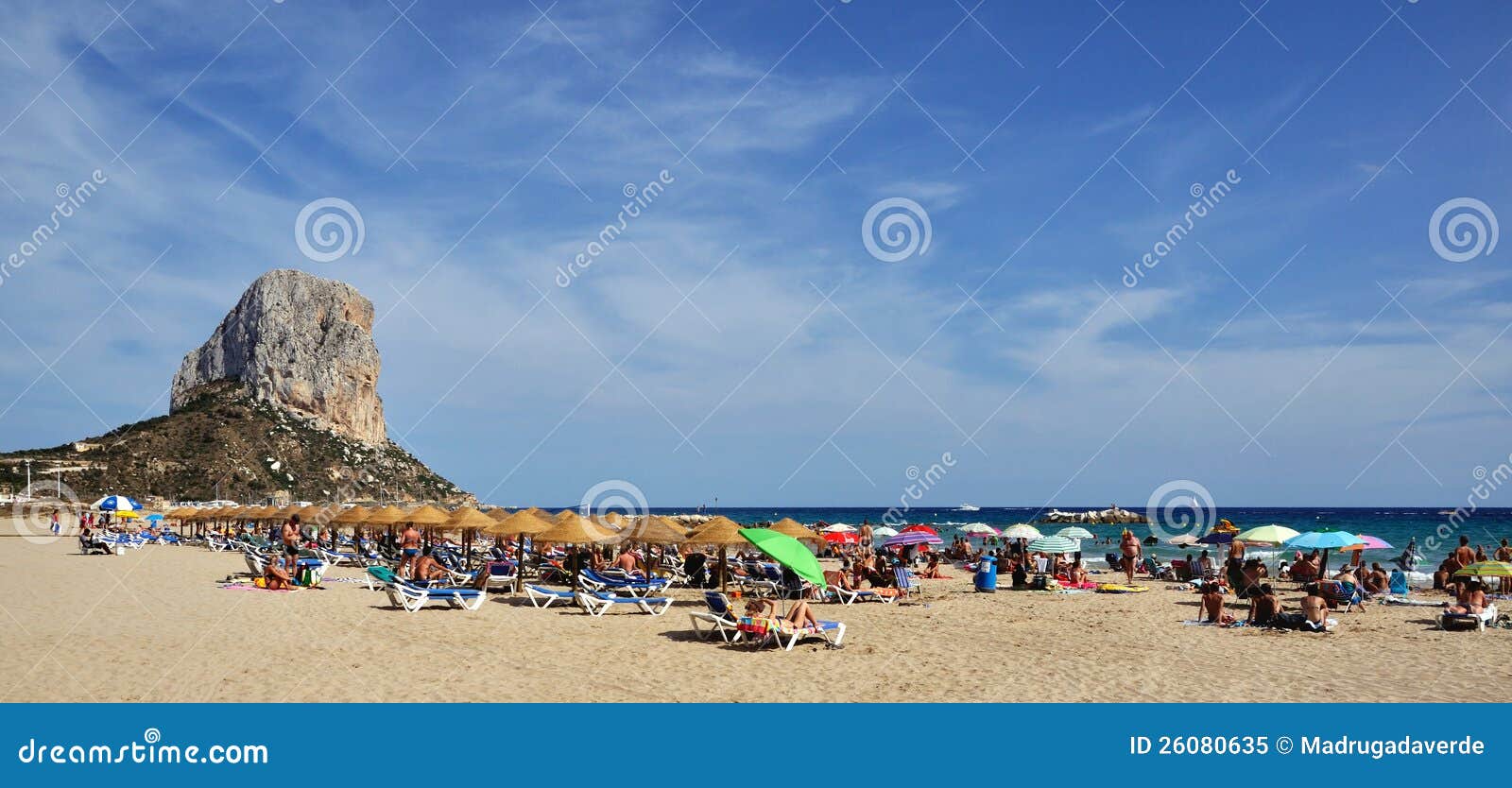 Calpe Beach and the Penon De Ifach Editorial Image - Image of rock ...