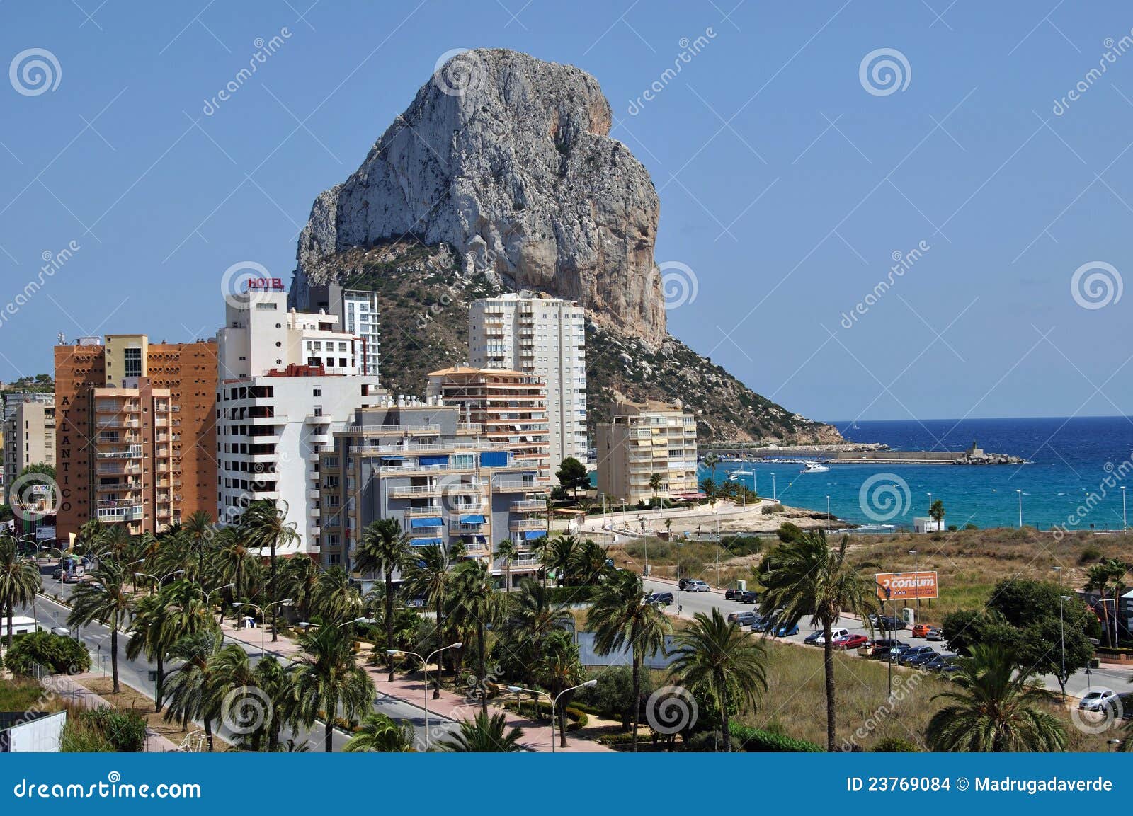 Calpe and the Penon De Ifach Stock Photo - Image of mountain, coastline ...