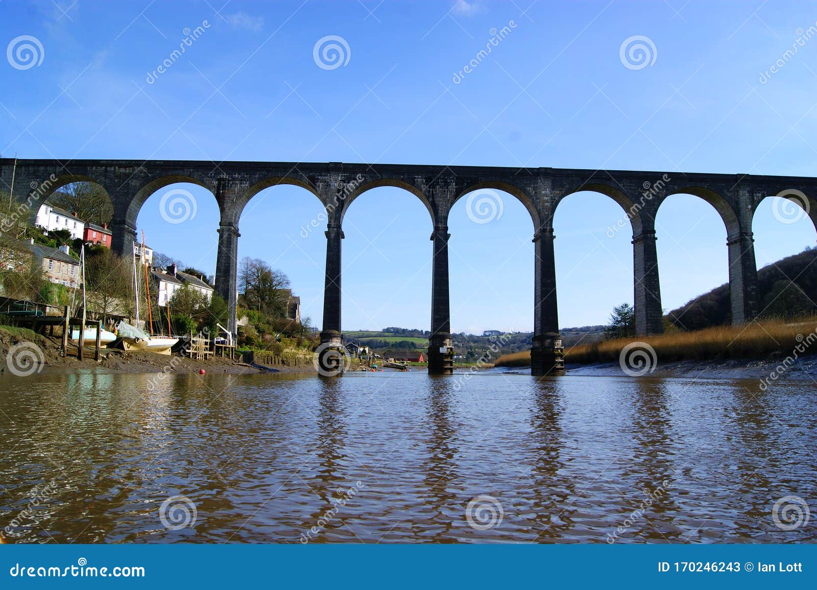 Calstock Viaduct, Calstock Cornwall Uk Stock Image - Image of ...