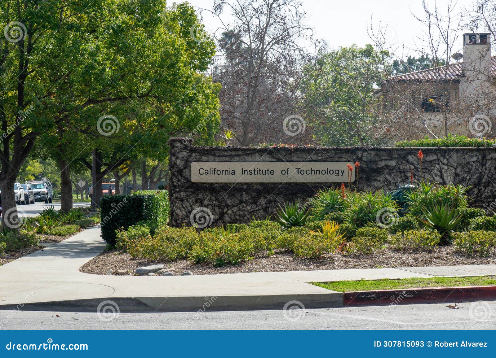 The Caltech Sign at One of the Entrances To the Campus. Editorial Stock ...