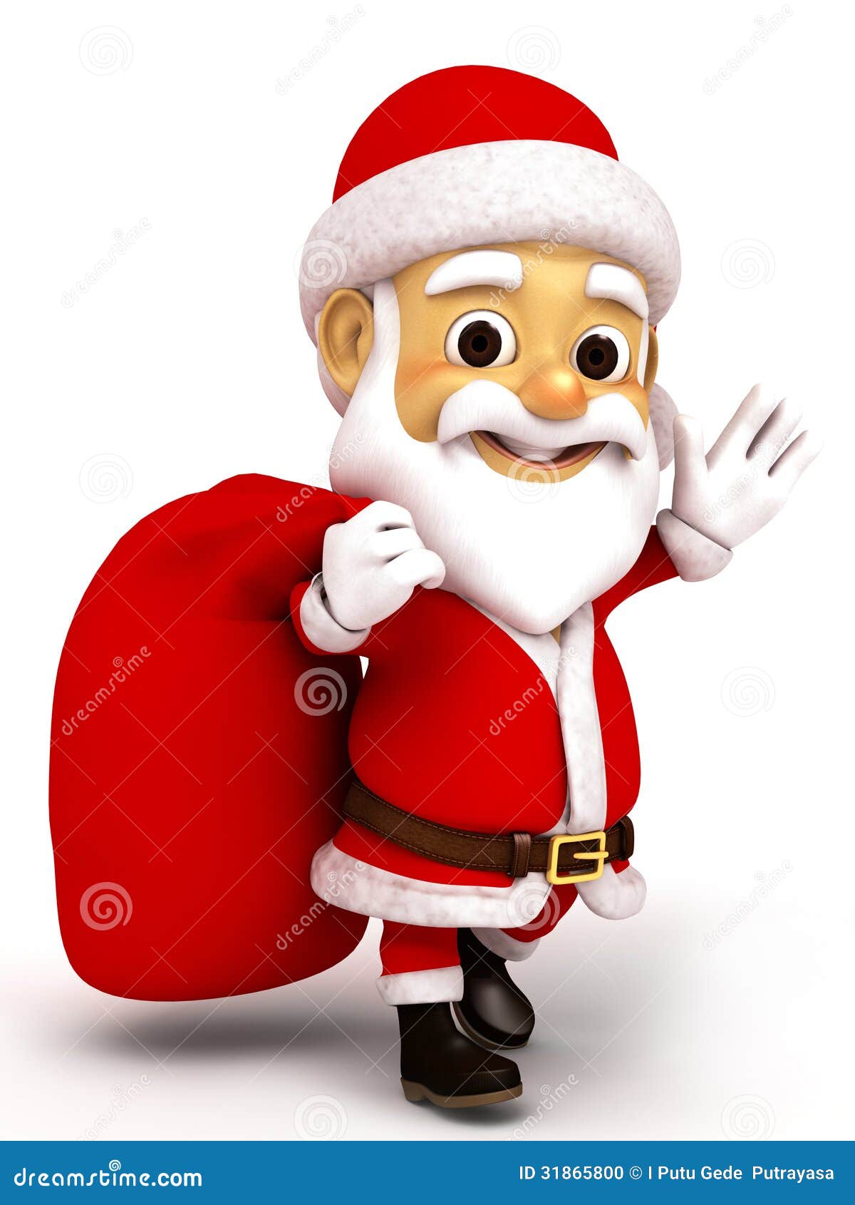 Caluse De Santa Que Guardara O Saco Grande Ilustração Stock ...