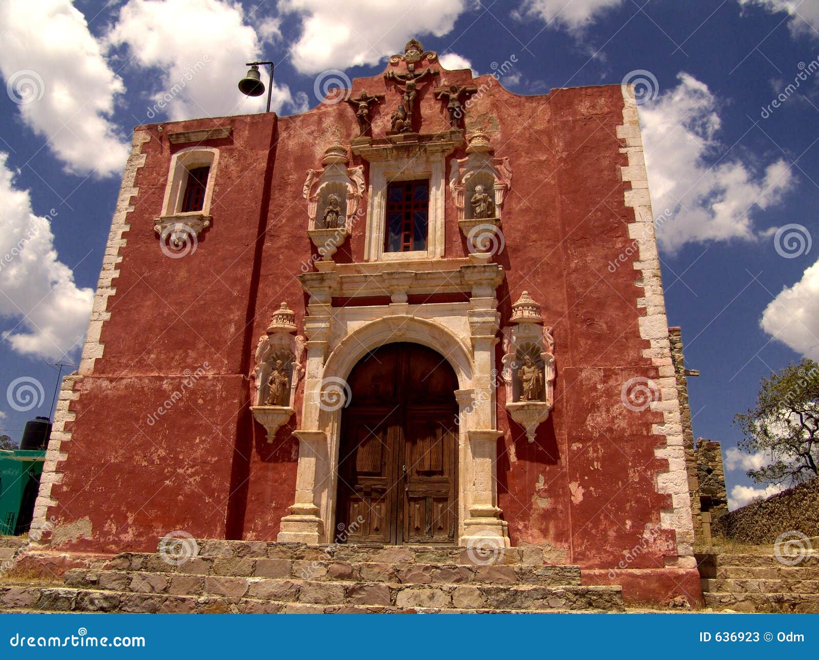 Calvario Church stock image. Image of beautiful, steps - 636923